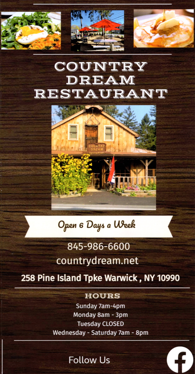 Whereisthemenu Country Dream Warwick NY 10990